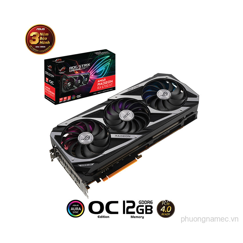 VGA ASUS ROG Strix Radeon RX 6700 XT OC 12GB (ROG-STRIX-RX6700XT-O12G ...